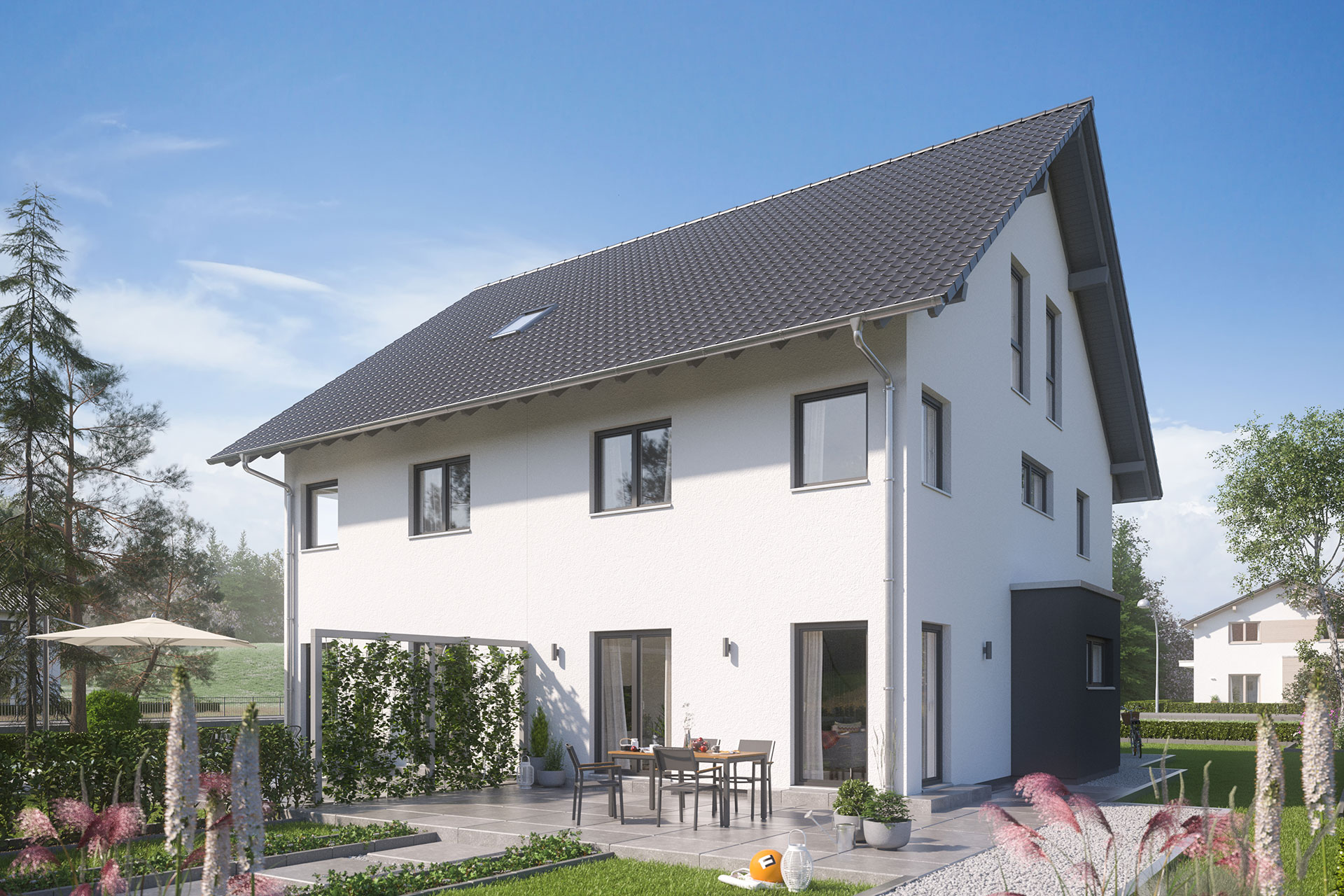 Doppelhaus DUO ab 118 m² - Doppelhaushälfte mit Flachdach